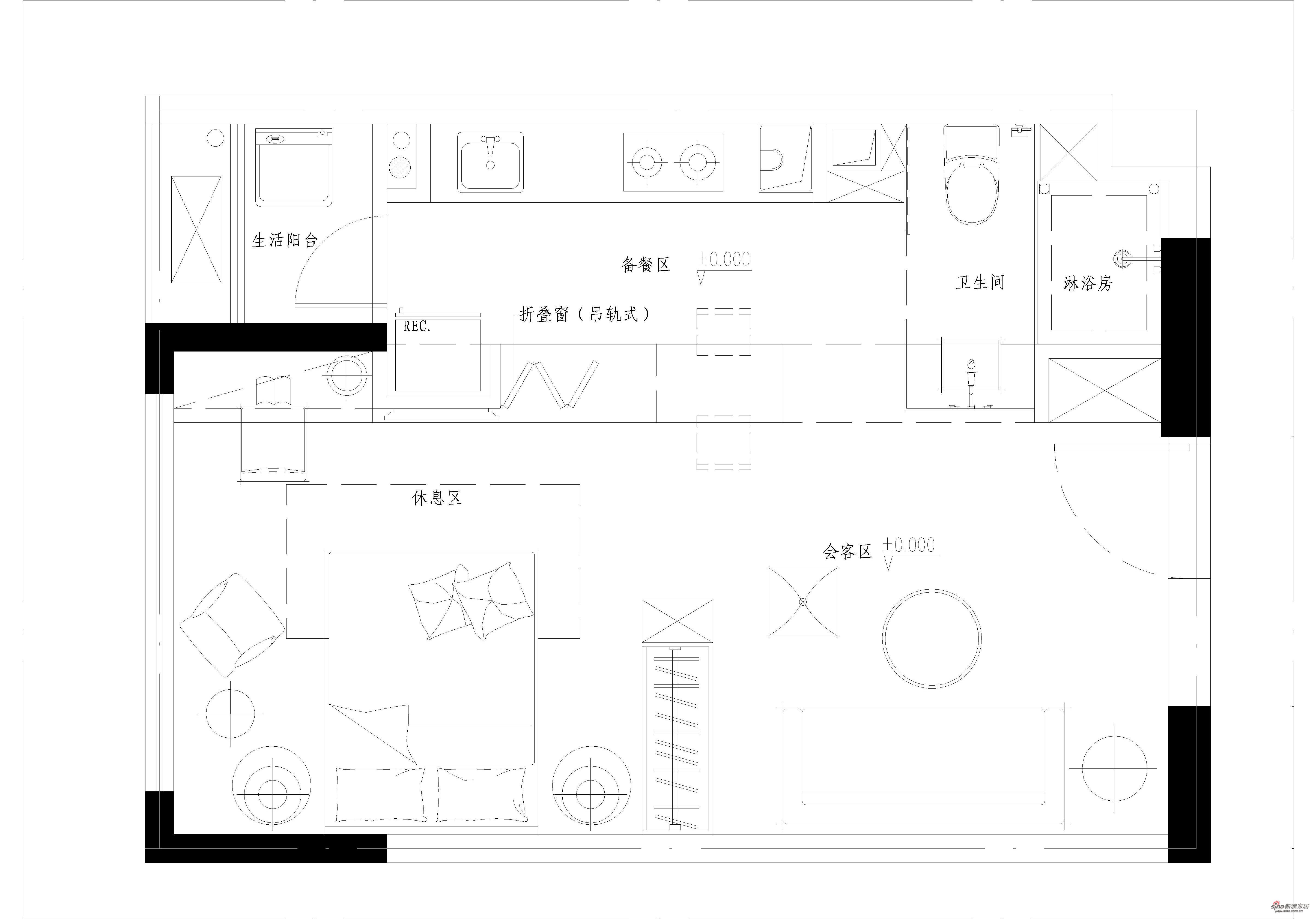 单身公寓四种不同风格的方案86 效果图 图片 装修案例 新浪家居